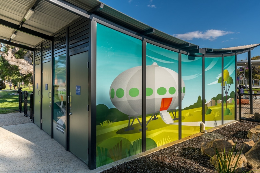 UFO Inspired Toilet Building, Bob Gordon Reserve, WA | Modus Australia ...